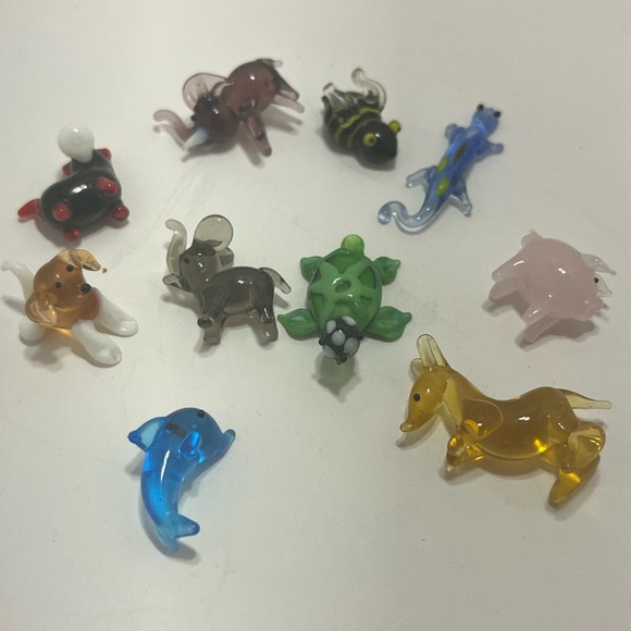Accents | Miniature Glass Animal Figurines Collectibles Dolphin ...